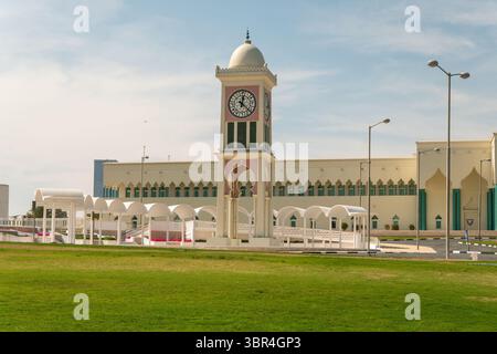 Clock tower in Doha. Doha, Ad-Dawhah, Qatar Stock Photo - Alamy