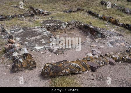 Thr ruins of a temazcal or steam bath in the Zapotec ruins of ...