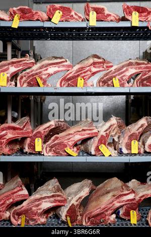 Carnevino's meat locker Stock Photo - Alamy