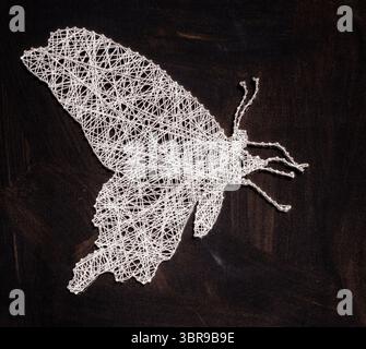 Design element made of fractal butterfly shapes and lights to ...