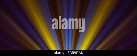 radial light beams in shades of yellow, blue, and purple emanating from ...