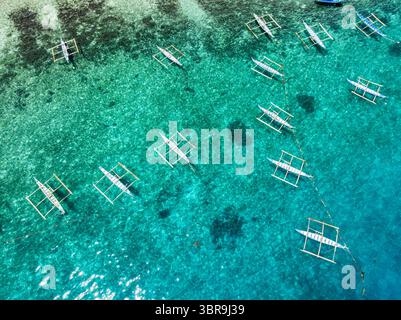 Philippine outrigger boat, Bangka, Loon, Bohol, Cebu Strait, Philippine ...