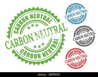 Green Carbon Neutral Stamp. Environmental climate change carbon neutral ...
