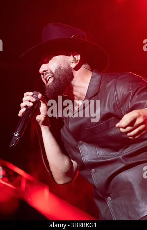 Mexican singer Carin Leon performs during the concert at the Movisatar ...