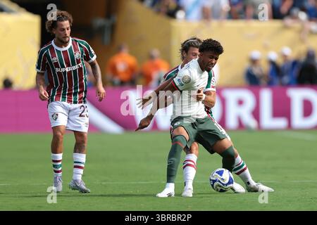 Andrey Santos of Chelsea looks on during the Premier League match West ...