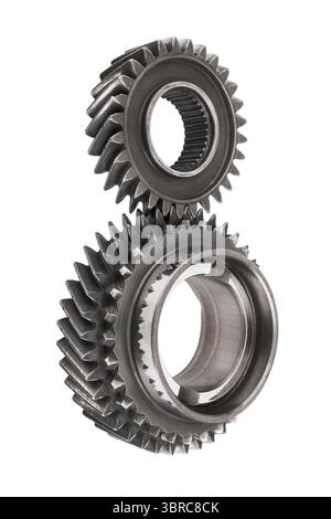 Gear metal wheels, isolated on white background Stock Photo - Alamy