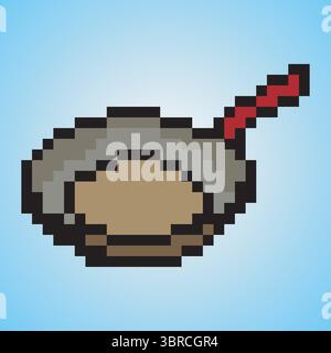 Fraying pan with pixel art style Stock Vector Image & Art - Alamy