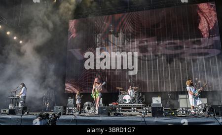 Wet Leg - Rhian Teasdale, Josh Mobaraki attend the 2025 KROQ Almost ...