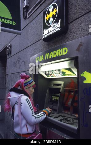 ATM machine, Madrid, Spain Stock Photo - Alamy