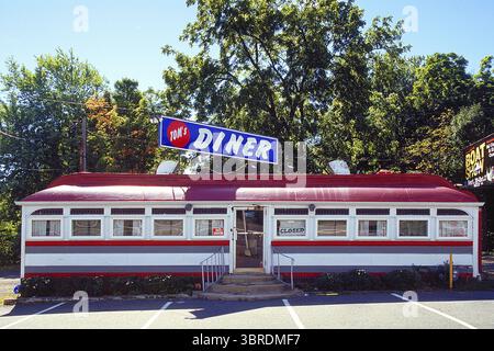 Original Diner Restaurant, decommissioned railway dining car, typical ...