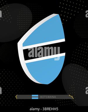 Botswana Flag 3D Icon. National Flag of Botswana. Vector illustration ...