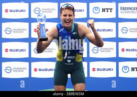 Matthew Hauser, of Australia, at the 2025 World Triathlon Championship ...