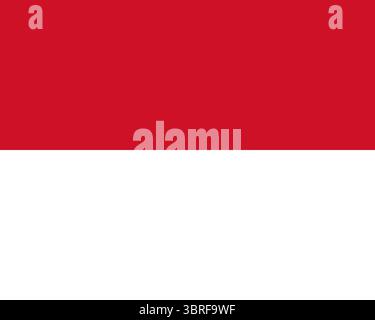 National Flag Principality of Monaco, horizontal bicolour of red and ...