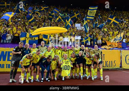 ZURICH - Sweden celebrates victory during the European Championship ...