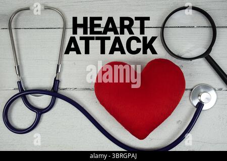 Heart Failure text with Red heart, Magnifying glass and Medical ...