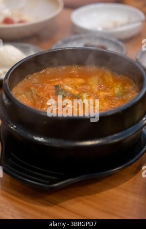 Korean side dishes in a delicious-looking silver foil case Stock Photo ...