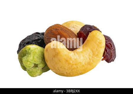 Closeup view of various salted nut and bean snack Stock Photo - Alamy