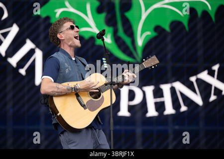 Nathan Evans and the Saint PHNX Band at half-time during the Scottish ...