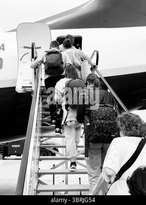 HAHN, GERMANY - JUNE 1, 2025 - Black and white view of Hahn Airport ...