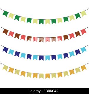 party garland hanging isolated icon vector illustration desing Stock ...
