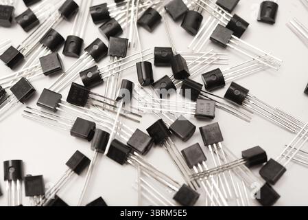 A scattering of plastic transistors. A bipolar transistor for ...