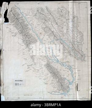 Map of a portion of Hoshiarpur District, copied by Muneerooden, 1849 ...