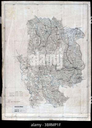 Map of a portion of Hoshiarpur District, copied by Muneerooden, 1849 ...