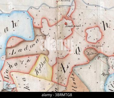 Map of the Punjab and protected Sikh states, including Gulab Singh's ...