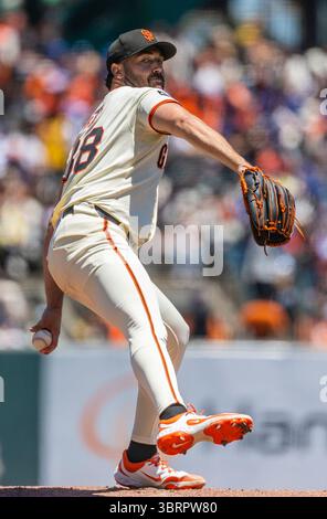 San Francisco Giants' Robbie Ray pitches to a Baltimore Orioles batter ...