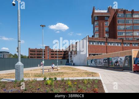 The Landing, a new town square in Farnborough town centre, Hampshire ...
