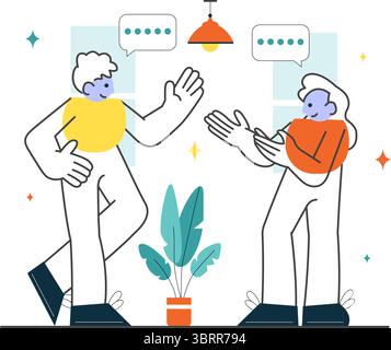 Vector smartphone UI online interaction flat icon Stock Vector Image ...