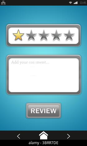 Customer review, ratings, satisfaction, survey concepts. Happy smile ...