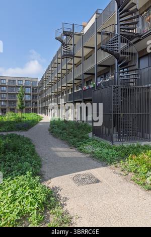 Modern modular housing in Utrecht, Netherlands, featuring multi-story ...