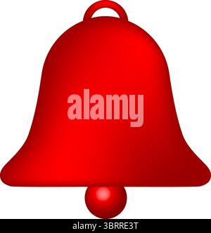 Notification message bell icon alert and alarm icon. 3d vector ...