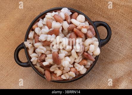 South African staple called 'Samp', a mixture of beans and pounded ...
