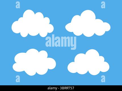 Fluffy cloud icon. Simple illustration of fluffy book vector icon for ...