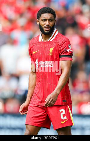 Liverpool defender Joe Gomez (2) during the West Ham United v Liverpool ...