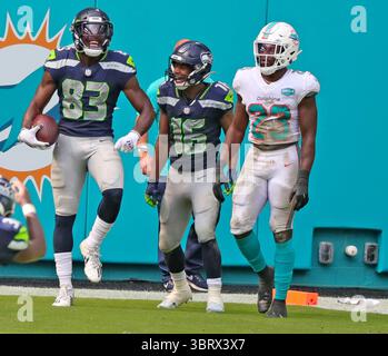 Miami Dolphins cornerback Noah Igbinoghene (23) defends New England ...