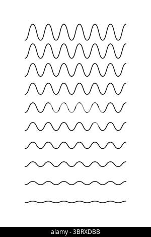 Geometric crisscross, zigzag, edgy lines element. Wavy, waving random ...