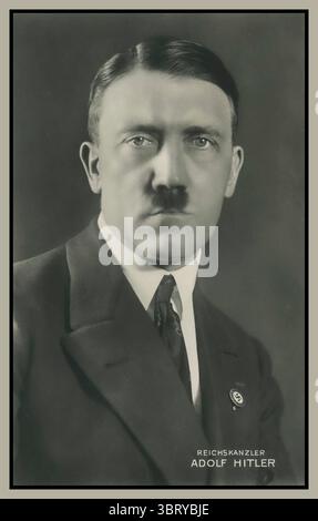 Adolf Hitler studio portrait in 1932, shortly before he became ...