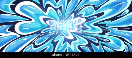 Anime water splash background. Vector cartoon illustration of blue ...