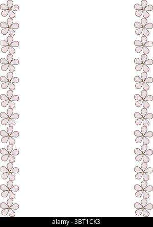 floral nature flowers decoration with ribbon cartoon vector ...
