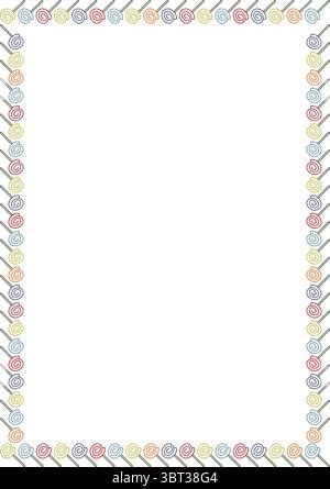 frame with sweet candies isolated icon vector illustration design Stock ...