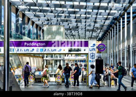 Elizabeth Line, Paddington Station Entrance, City Of Westminster ...