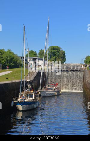Neptune's Staircase staircase lock comprising eight locks on the ...