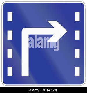 Road sign in China - Lane for left turn Stock Photo - Alamy