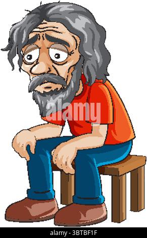 cartoon old man face with thought bubble Stock Vector Image & Art - Alamy