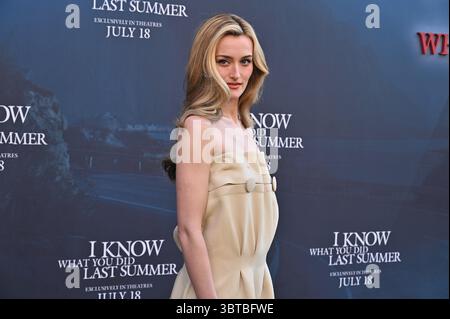 Ca. 14th July, 2025. Sarah Pidgeon at arrivals for I KNOW WHAT YOU DID ...