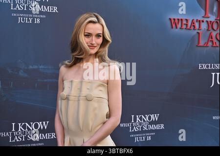 Ca. 14th July, 2025. Sarah Pidgeon at arrivals for I KNOW WHAT YOU DID ...