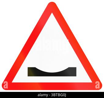 Chinese road warning sign used only in Hong Kong - Two-way traffic ...